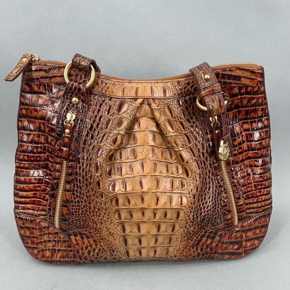 Brahmin | Bags | 325 Brahmin Shoulder Bag Womens Belinda Croc Embossed ...